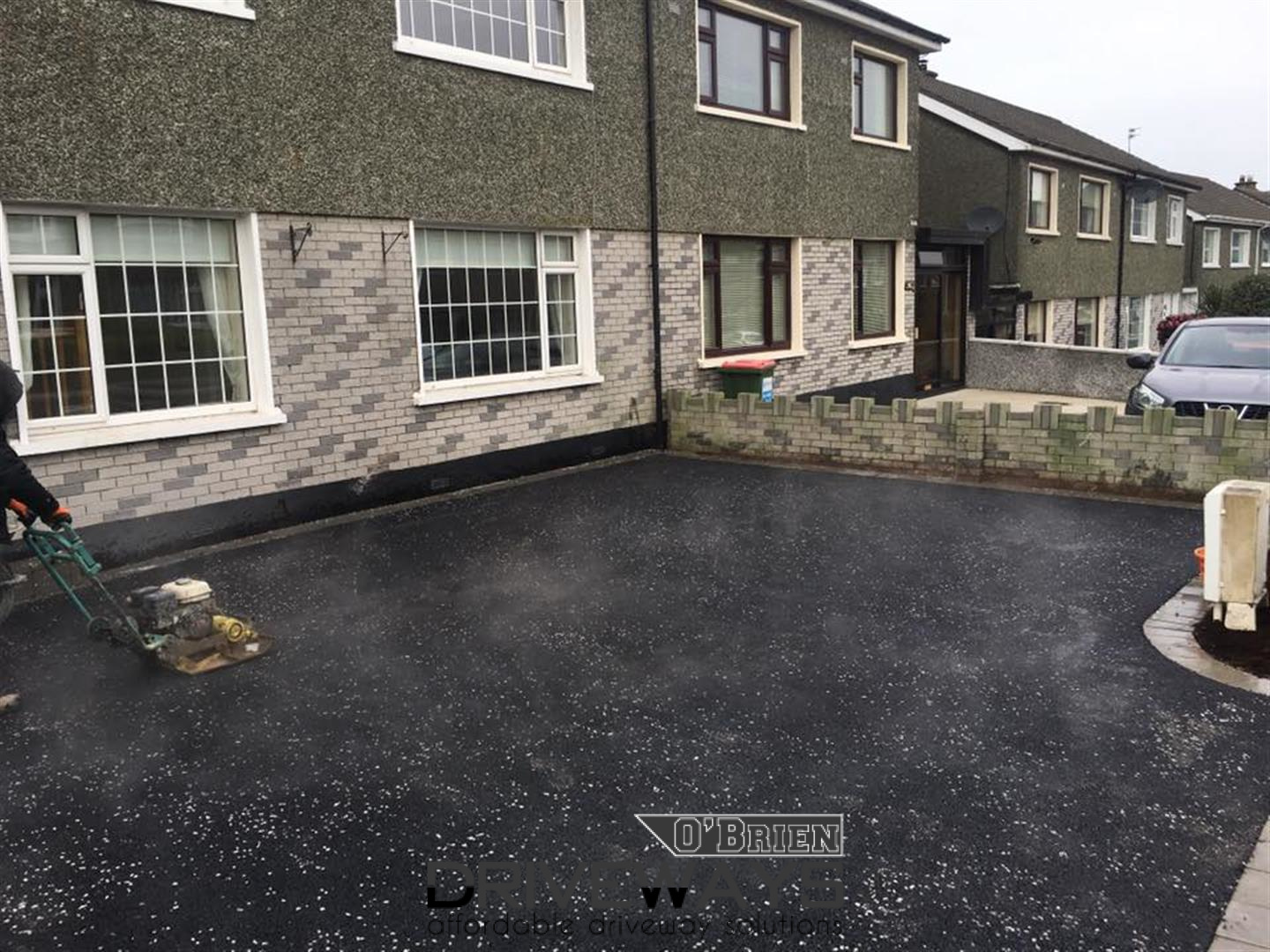 Examples of previous tarmacadam installations by O'Brien Driveways