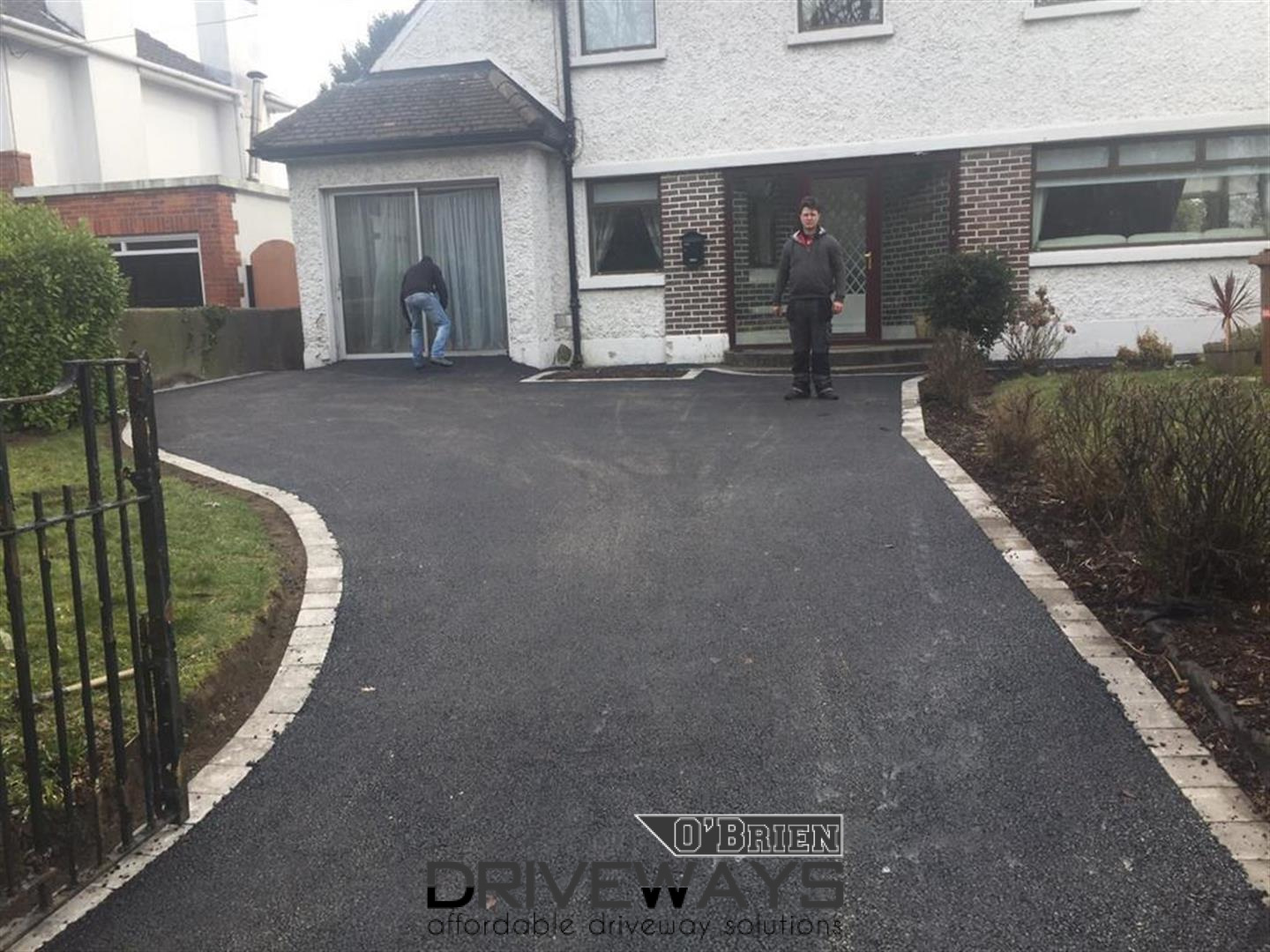 Examples of previous tarmacadam installations by O'Brien Driveways