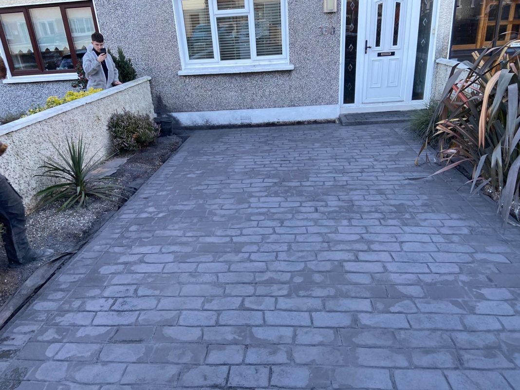 New Patterned Concrete Driveway in Dublin - O'Brien Driveways